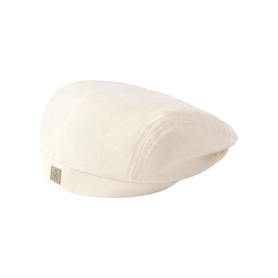 babylove婴幼儿帽子春秋季纯棉时尚宝宝贝雷帽纯色百搭洋气画家帽