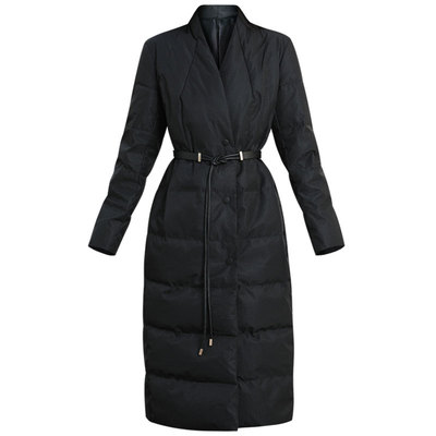 90白鸭绒黑色小香风设计感羽绒服