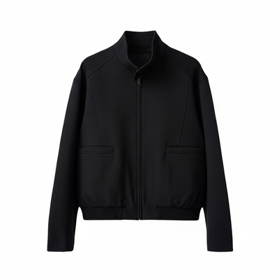 STS醋酸线条力量感哈灵顿夹克