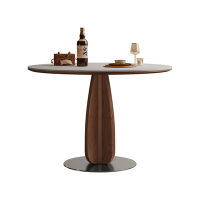 奥古斯特中古风实木餐桌圆形