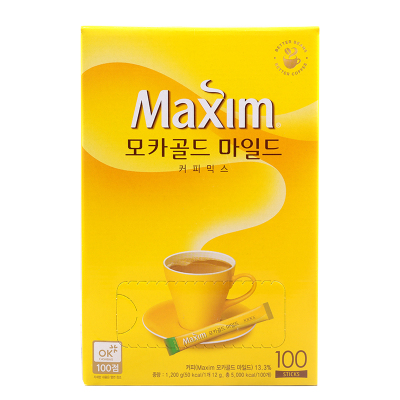 韩国进口速溶咖啡黄麦馨摩卡