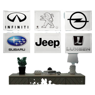 装饰画汽车标志法拉利路虎4s店