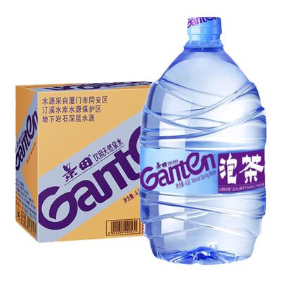 景田饮用天然泉水4.6L*4桶整箱包邮家庭大瓶桶放饮水机泡茶饮用水