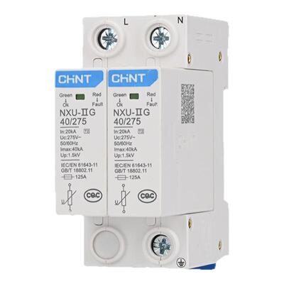 正泰浪涌保护器nxu二级电源防雷器避雷2p家用4p防雷击电涌保护器