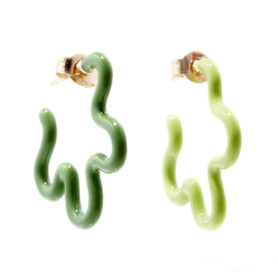 欧美藤蔓耳环双色明星同款女花朵