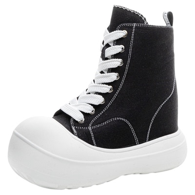 ZYIYI高帮帆布鞋13cm厚底