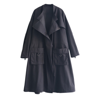 徐大脸吖定制 天丝&长绒棉松弛慵懒感宽松垂顺收腰长风衣外套女春