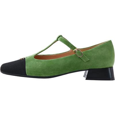 MC女鞋浅口方头玛丽珍单鞋小香风