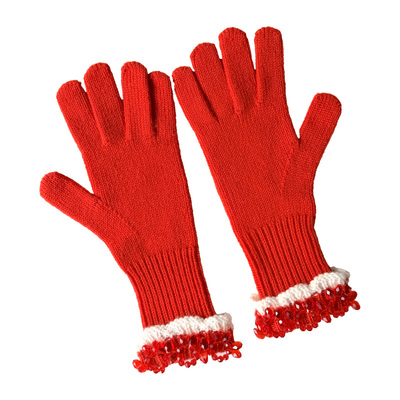 【XIAOLI筱李】新年系列仿水晶钉珠波浪边手套