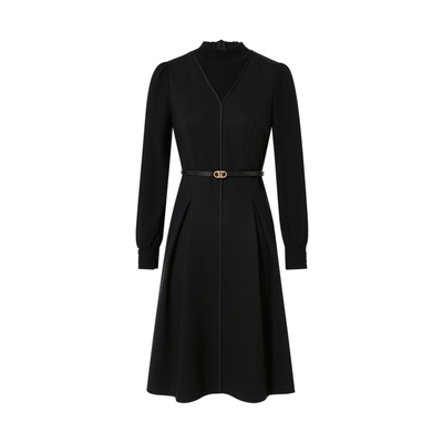 长袖连衣裙配腰带ELSEWHERE珂思