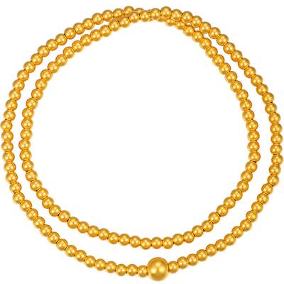 明牌珠宝古法黄金双层手链