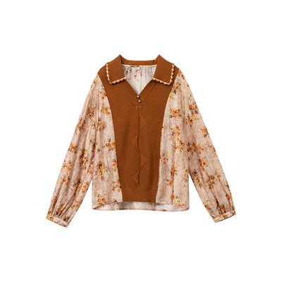 一城画一新款时尚气质减龄百搭文艺长袖中款时尚衫女