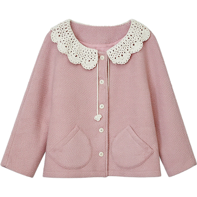 DM100大码春季保暖羊毛呢外套