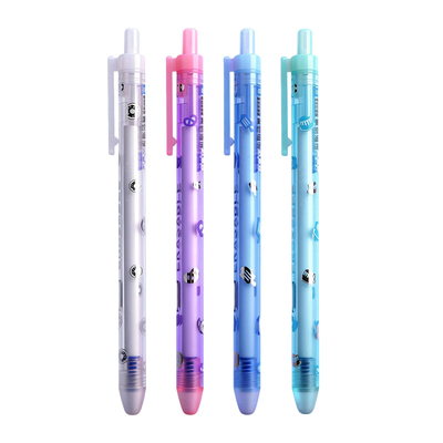 点石热敏可擦中性笔DS-0180小学生三年级专用练字用按动静音大容量可换芯0.5mm晶蓝黑芯书写刷题热可擦中性笔