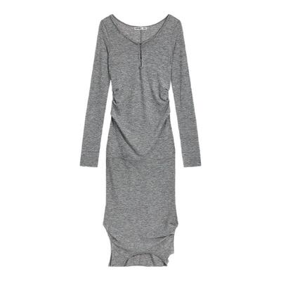 OPEN YY 26春夏新款女士可叠穿中长款修身连衣裙T恤上衣银泰百货