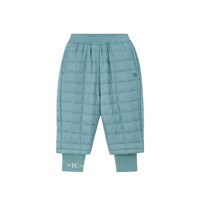 tartineetchocolat法国巧克力童装秋冬新款男童方格绗棉长裤