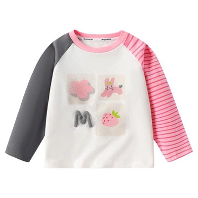mqdmini女童圆领长袖T恤洋气衣服