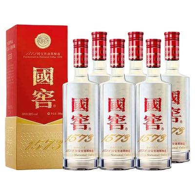 泸州老窖 国窖1573 38度500ml*6瓶整箱装白酒 浓香型 过节送礼