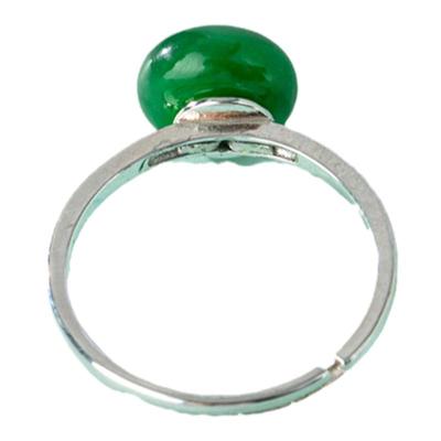 七彩云南和田玉碧玉银镶嵌