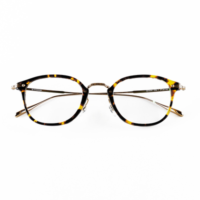 称称眼镜美式复古东瀛文艺近视镜男中金圆角板材方框轻盈眼镜女16