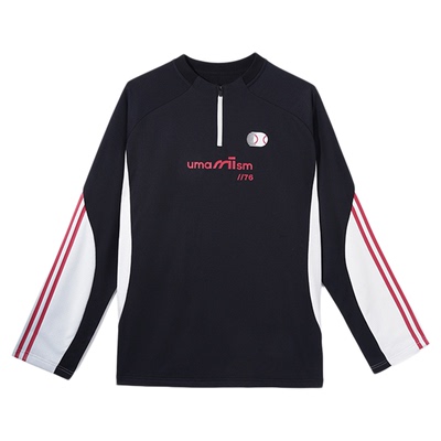 骑行运动健身半拉链长袖T恤加绒