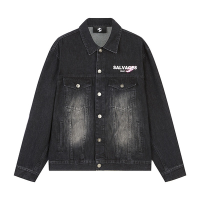 SALVAGES明星同款高级牛仔外套