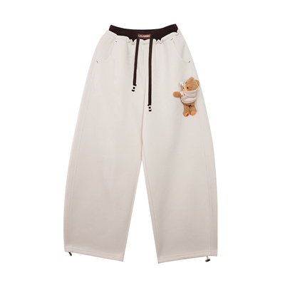 LALABOBO立体熊针织长裤