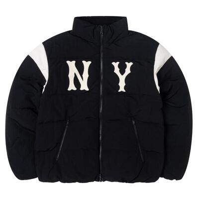 MLB羽绒服男女外套新款运动服黑