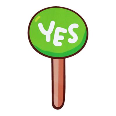 yesno手举牌赞成反对评委打分牌