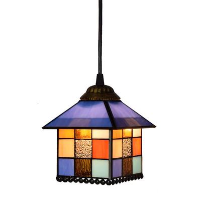 彩色玻璃蒂凡尼吊灯欧式酒吧灯