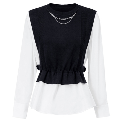 商场同款针织衫长袖设计感