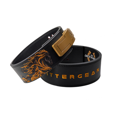 执炼骁系列力量举健身腰带快扣深蹲硬拉牛皮举重护具杠杆举重腰带