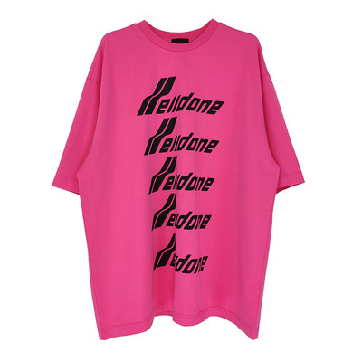 we11done韩版休闲弹幕字母短袖