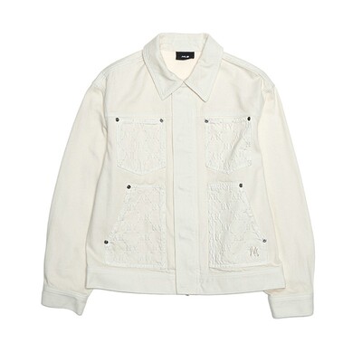 MLB男女NY复古老花牛仔运动夹克