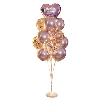 1.6米蓝色生日地飘心形气球