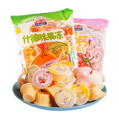 亲亲360g什锦乳酸果冻AD钙袋装果汁冻解馋儿童小零食品0脂肪学生