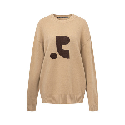 RR秋冬羊毛提花logo宽松针织衫