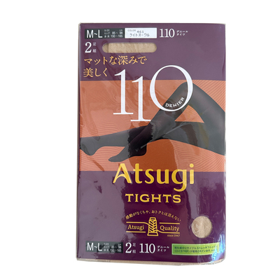 日本厚木肤色连裤袜春秋天鹅绒肉色丝袜110D光发热保暖打底2双装