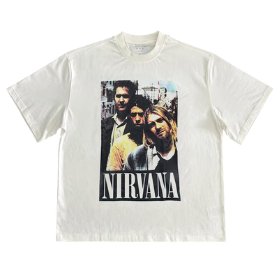 Nirvana Grunge摇滚乐队vintage古着哥特风hiphop潮牌纯棉短袖T恤