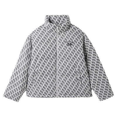 BOYLONDON冬季短款羽绒服情侣装立领时尚提花加厚外套90绒N28062