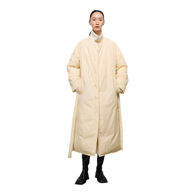 THELAWN无领超长羽绒服