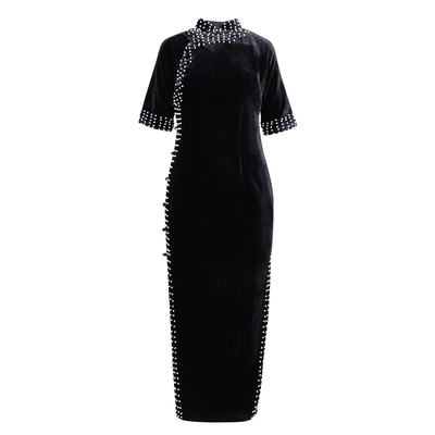 盖世红颜气质后拉链汉服旗袍