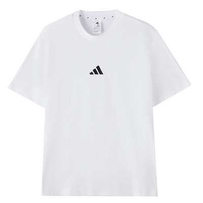 阿迪达斯短袖纯棉透气男装2026新款跑步休闲运动服圆领T恤JF1092