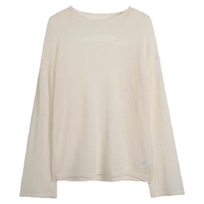 TOFOD 四色宣言 丝羊绒慵懒松弛感宽松廓形针织衫圆领羊毛打底衫