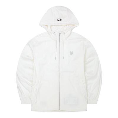 【自营】MLB男女装外套老花运动服梭织透气连帽夹克上衣3AWJM0453