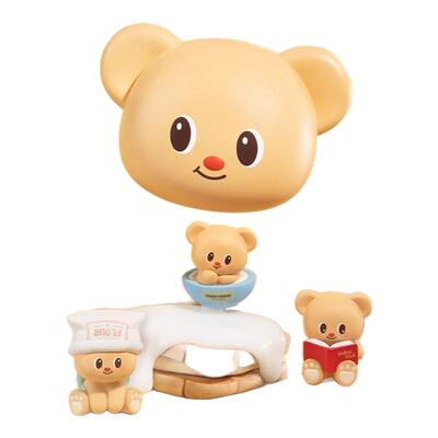 玩乐主义黄油小熊萌粒小熊头盲盒烘焙达人桌面摆件小公仔玩偶盲袋