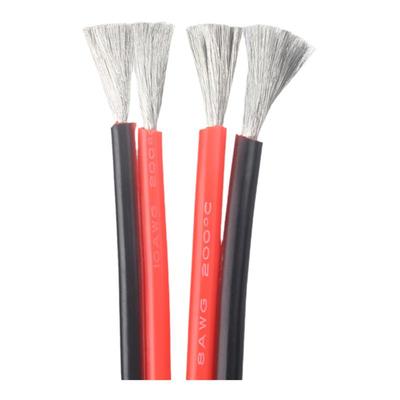 耐高温200℃硅胶并线红黑线排线