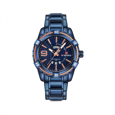 naviforce领翔男钢带时尚石英表