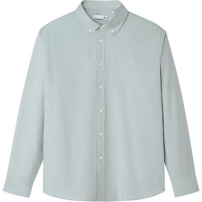 海澜之家梭织翻领刺绣长袖衬衫男