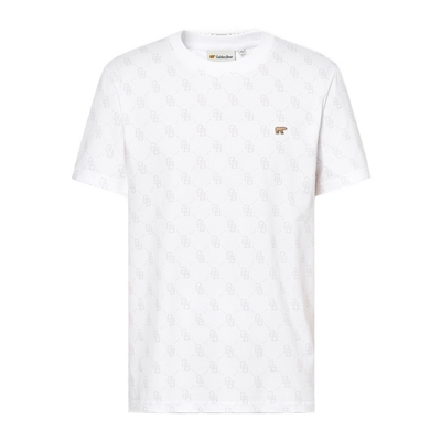 精致老花图案凉爽触感圆领短袖